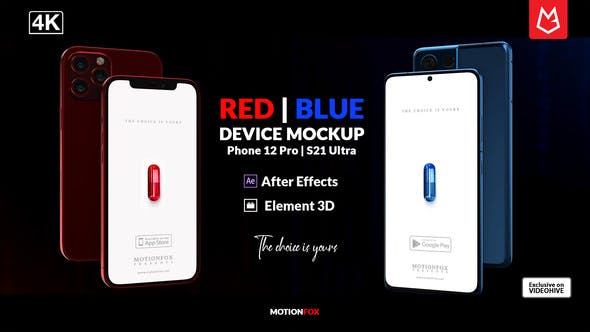 Download Mobile App Mockup | Phone 12 & S21 Ultra | E3D - Videohive ...