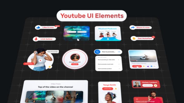 Download Youtube Video UI Elements - Videohive - aedownload.com
