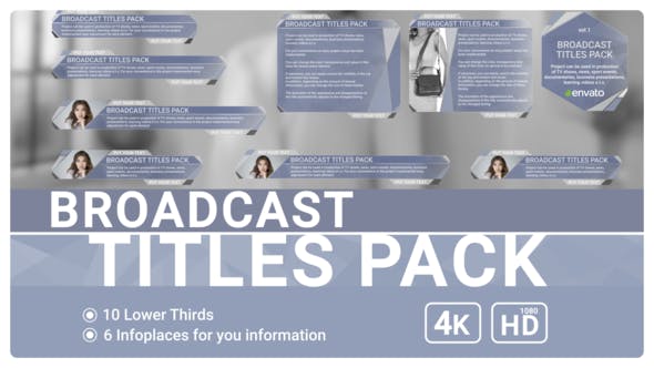 Download Broadcast Titles Pack - Videohive - aedownload.com
