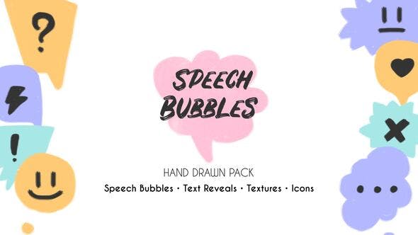 Download Speech Bubbles. Hand Drawn Pack - Videohive - aedownload.com