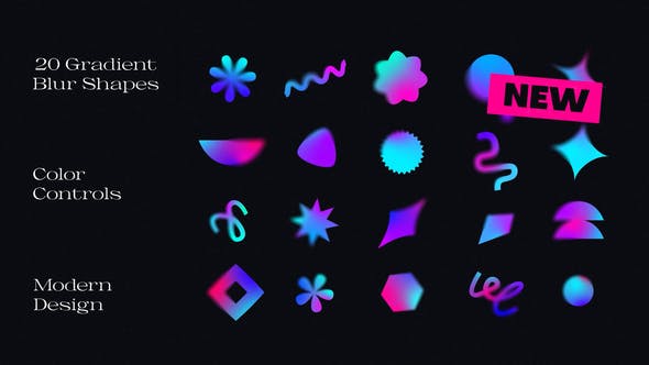 Download 20 Trending Gradient Shapes - Videohive - aedownload.com