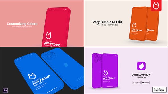 Download Flat App Promo | 3D Mockup Kit - Videohive - aedownload.com