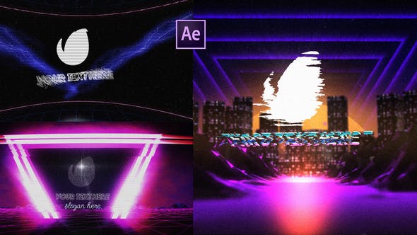 Download Retro Synthwave Logo Pack - Videohive - aedownload.com