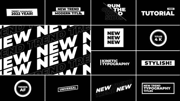 Download Modern Typography Titles | After Effects - Videohive ...