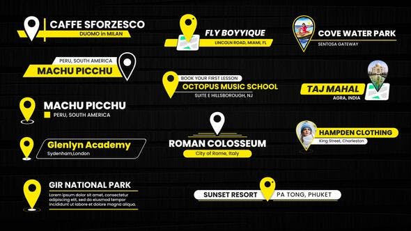 Download GPS & Location Lower Thirds - Videohive - aedownload.com