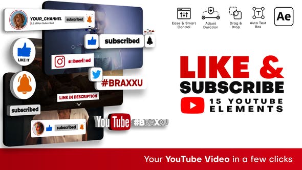 Download YouTube Like & Subscribe - Videohive - aedownload.com