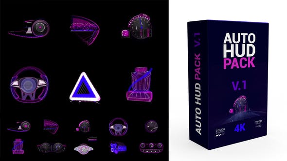 Download AUTO HUD Pack V.1 - Videohive - aedownload.com