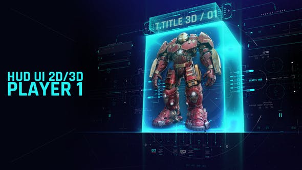 Download HUD UI 2d/3d Player1 - Videohive - aedownload.com