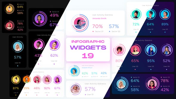 Download User Activity Infographic Widgets Pack - Videohive ...