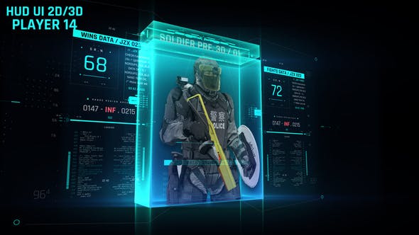 Download HUD UI 2d/3d Player 14 - Videohive - aedownload.com