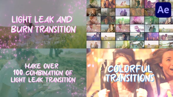Download Light Leak Transitions And Burn Transitions for After Effects - Videohive - aedownload.com