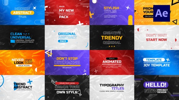Download Modern Colorful Titles - Videohive - aedownload.com