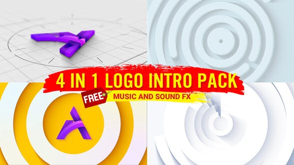Download Logo Animation 4 in 1 pack logo Reveal minimal logo opener ...
