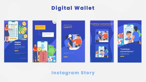 Download Digital Online Wallet Instagram Story - Videohive - aedownload.com