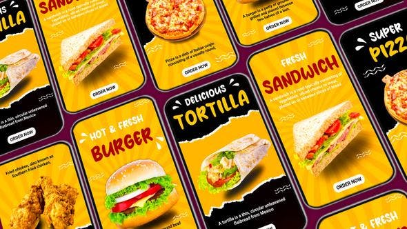 Download Delicious Food Menu Card After Effects Instagram Story ...