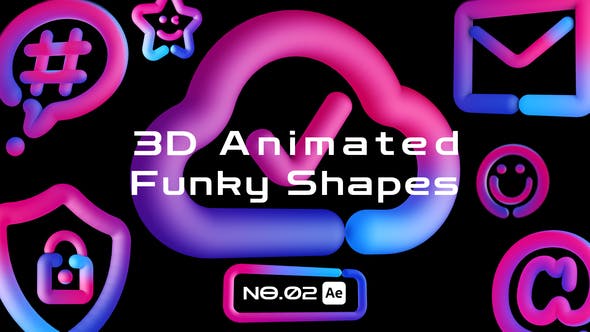 Download 3D Animated Funky Shapes 02 - Videohive - aedownload.com