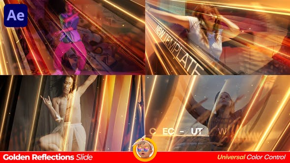 Download Golden Reflections Slide - Videohive - aedownload.com