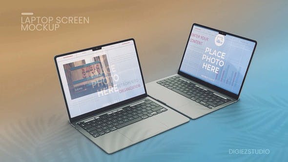 Download Laptop Screen Display Promo Mockup V2 - Videohive - aedownload.com