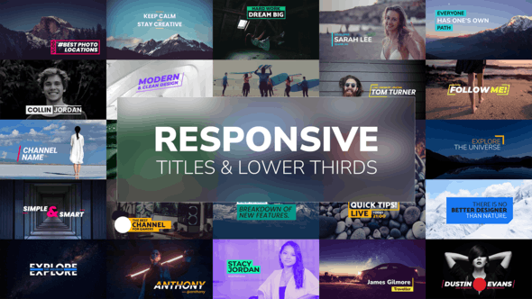 Download Responsive Titles and Lower Thirds - Videohive - aedownload.com