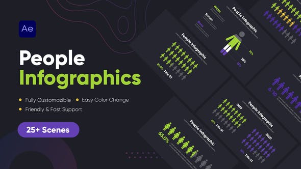 Download People Infographics - Videohive - aedownload.com