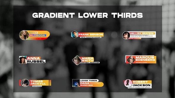 Download Gradient Lower Thirds | After Effects - Videohive - aedownload.com