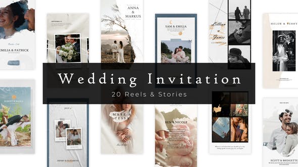 Download 20 Elegant Wedding Invitation Reels and Stories - Videohive ...