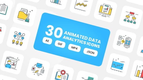 Download Animated Data Analytics Icons - Videohive - aedownload.com