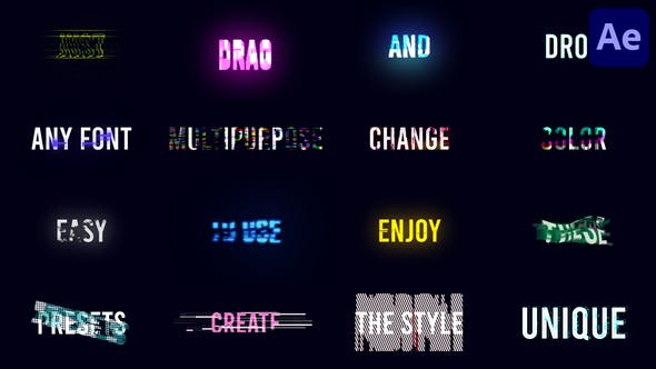 Download Glitch Text Presets Pack for After Effects - Videohive ...
