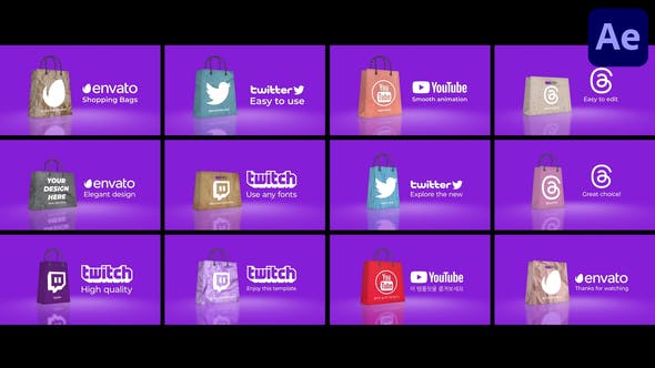 Download Shopping Bags | After Effects - Videohive - aedownload.com