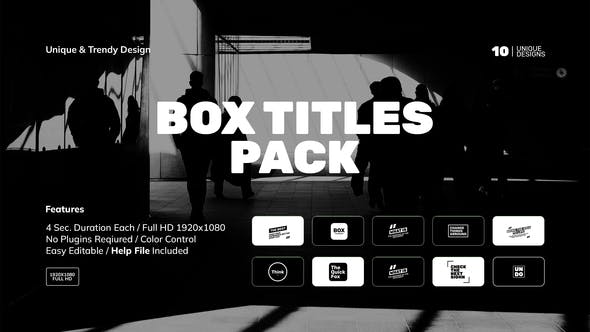 Download Box Titles Pack - Videohive - aedownload.com