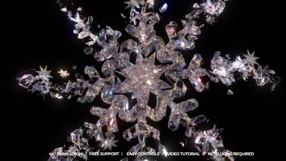Download Crystal Snowflakes Intro - Videohive - aedownload.com