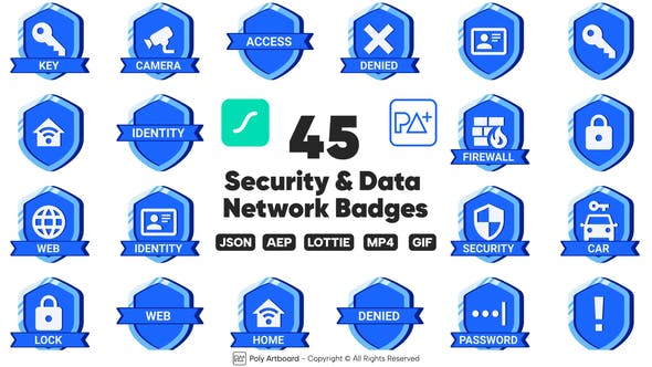 Download Security & Data & Network Badges - Videohive - aedownload.com