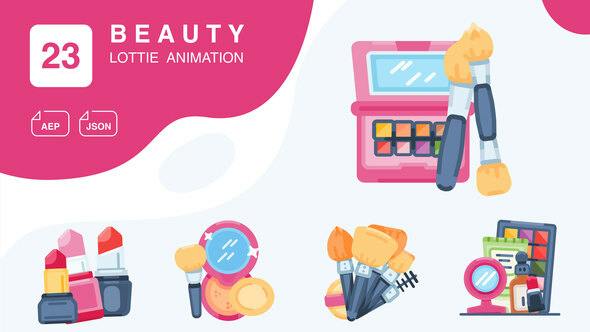 Download Beauty Animated Icons | After Effects - Videohive - aedownload.com