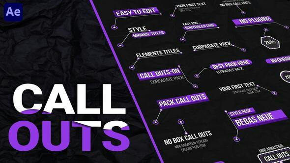 Download Call Outs pack - Videohive - aedownload.com