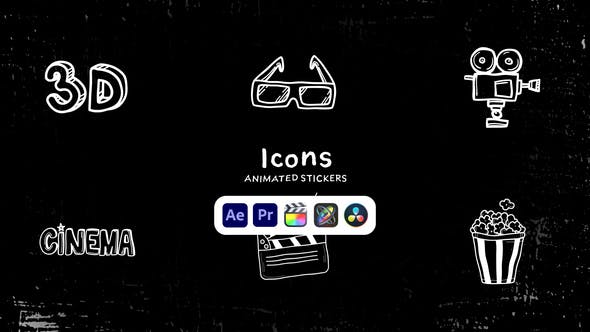 Download Icons Animated Stickers - Videohive - aedownload.com