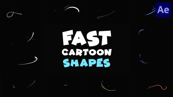 Download Fast Cartoon Shapes | After Effects - Videohive - aedownload.com