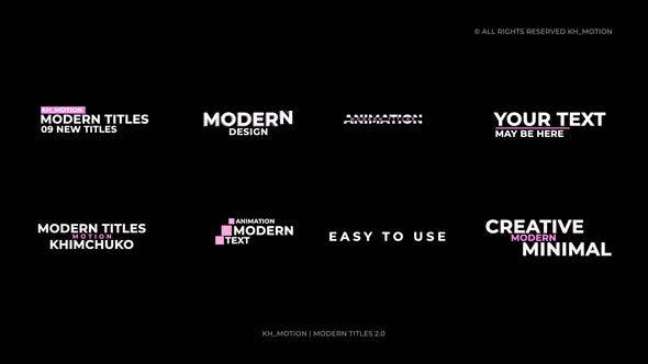 Download Modern Titles 2.0 | After Effects - Videohive - aedownload.com