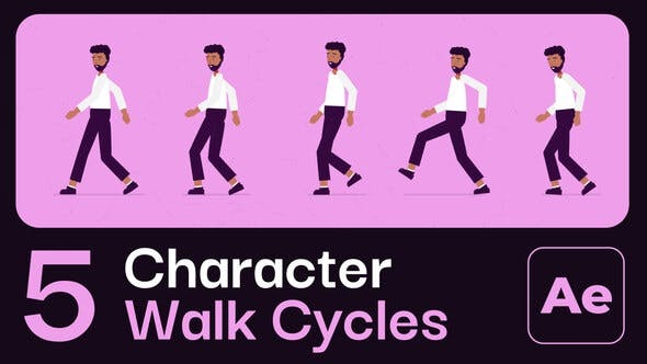 Download Character Animation Walk Cycles - Videohive - aedownload.com