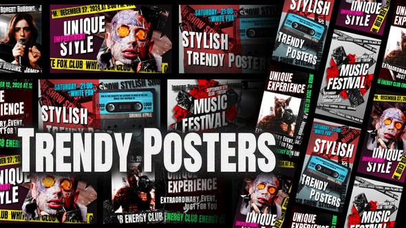 Download Trendy Posters - Videohive - aedownload.com