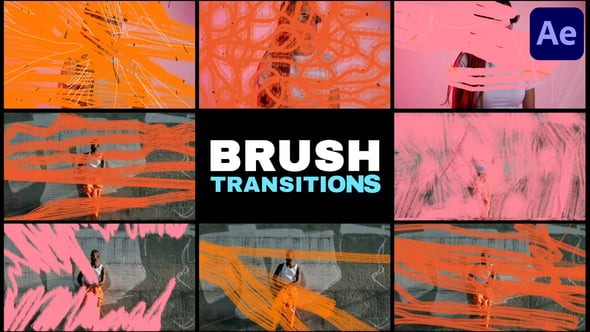 Download Brush Transitions for After Effects - Videohive - aedownload.com