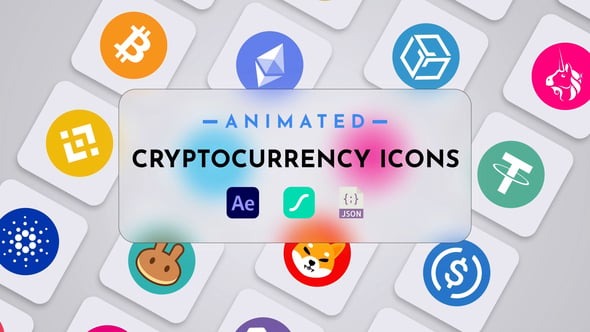 Download Cryptocurrency Animated Icon Pack - Videohive - aedownload.com