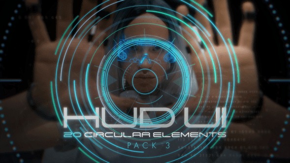 Download Hud UI Circular Elements - Pack 3 - Videohive - aedownload.com
