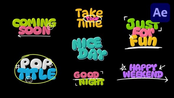 Download Pop Titles | AE Videohive - aedownload.com