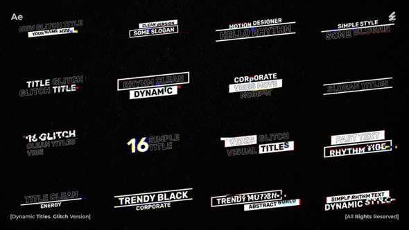Download Dynamic Titles Glitch Version /Ae Videohive - aedownload.com