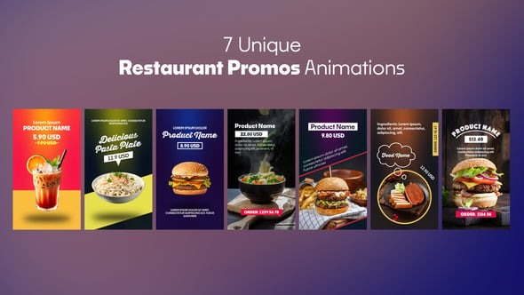 Download Vertical Restaurant Food Promo Animations Videohive ...